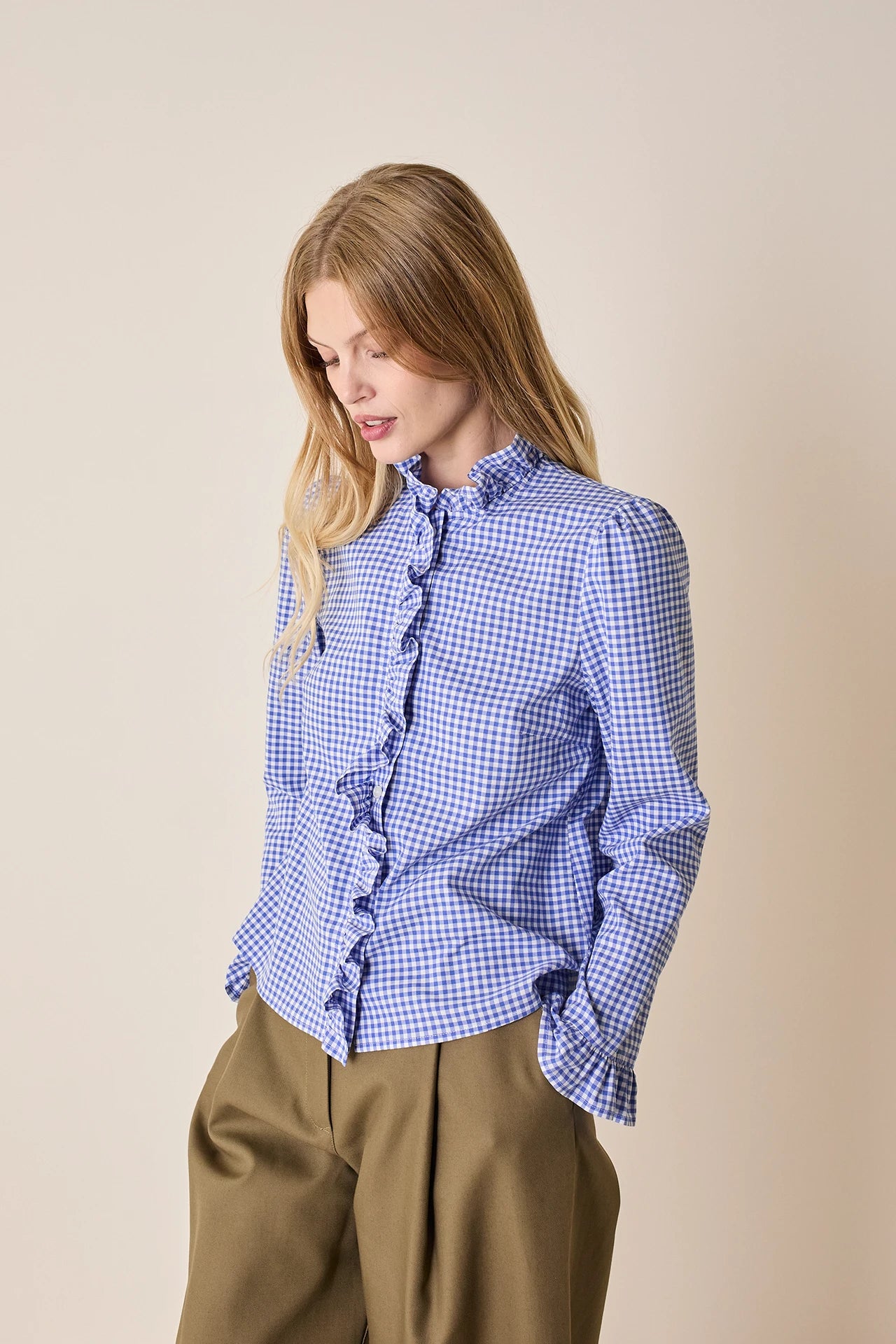 Camicia da donna con volant | Lazzari – lazzarionline